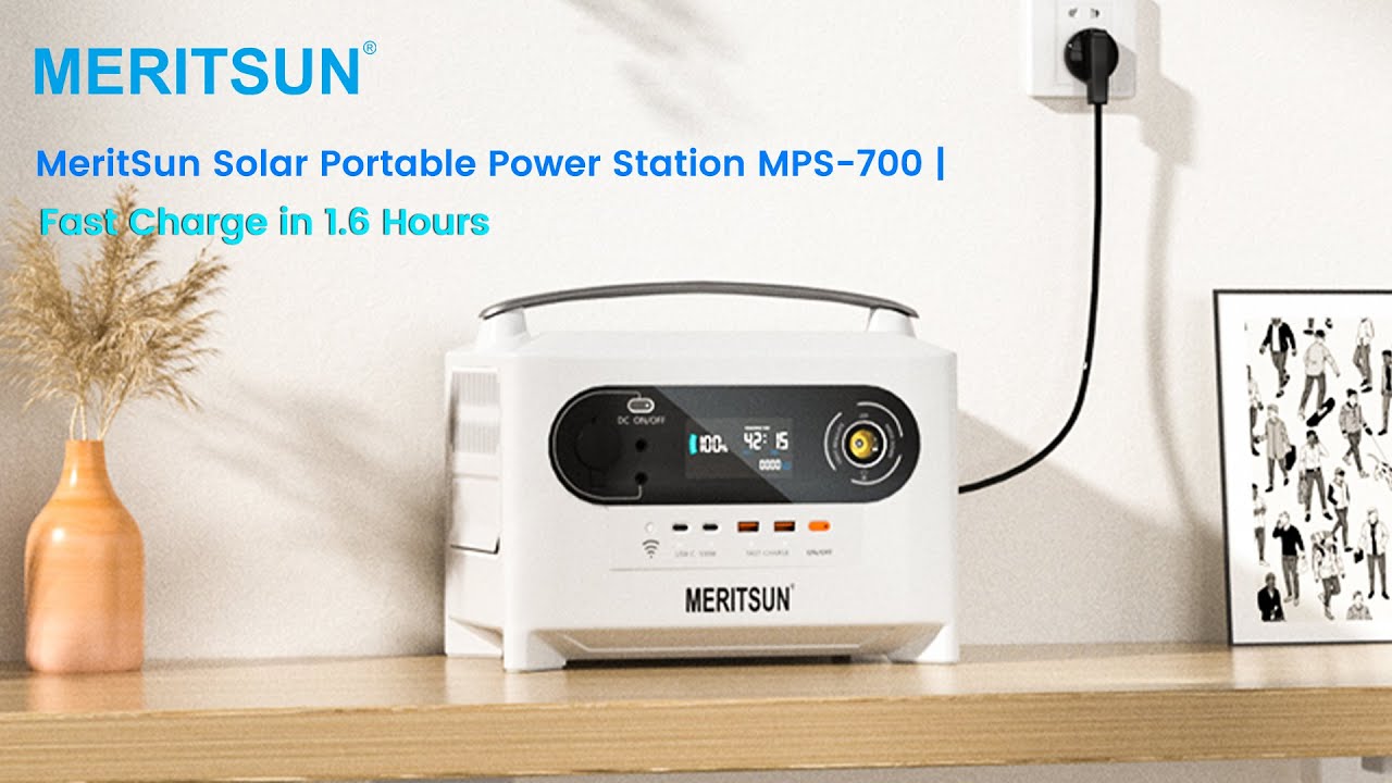 MeritSun Solar Portable Power Station MPS-700 | Fast Charge in 1.6 ...