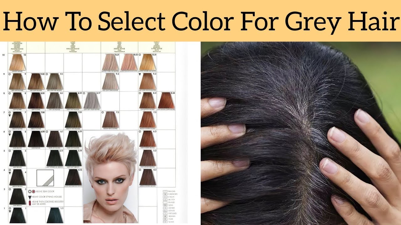 how to select hair color for grey hair coverage - YouTube
