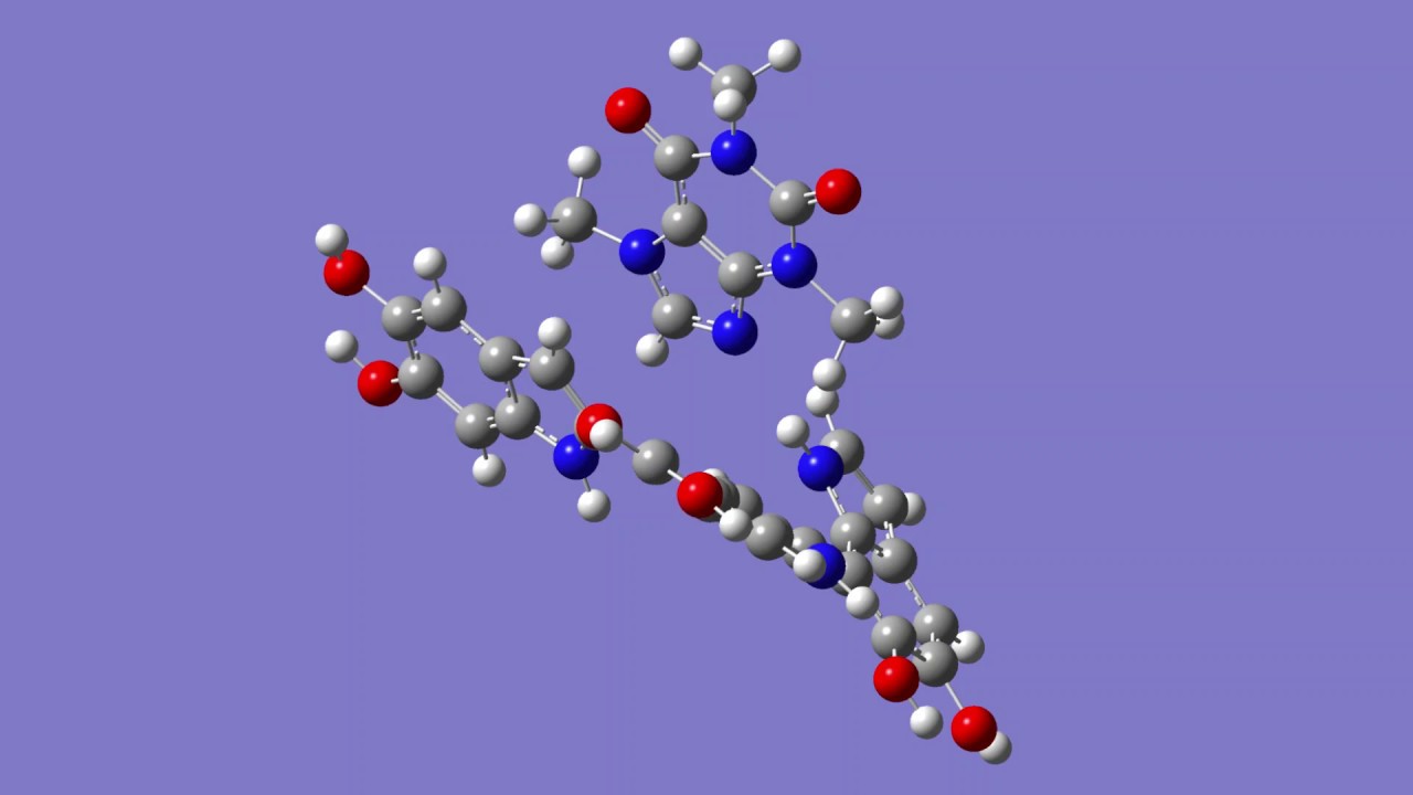 DFT calculations of polydopamine and caffeine molecules using the ...