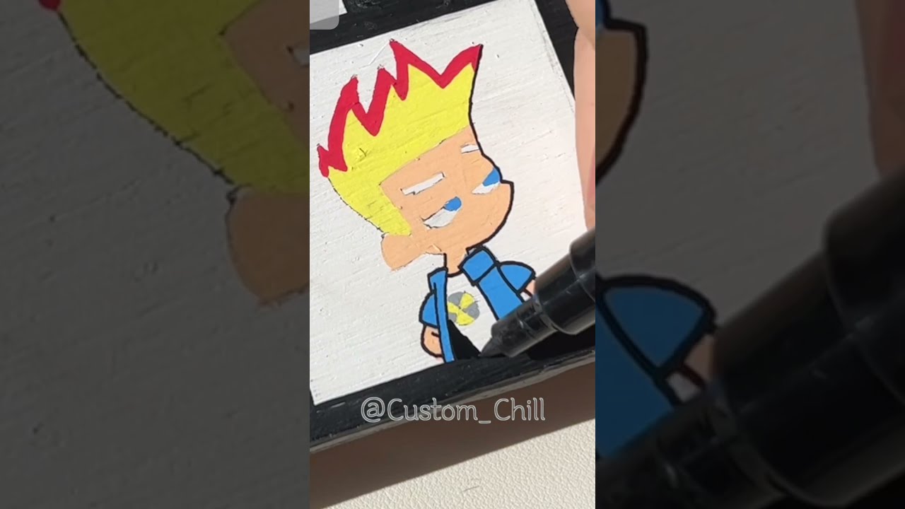 -Johnny test- Custom Cartoon Network Skateboard using Posca Markers! # ...