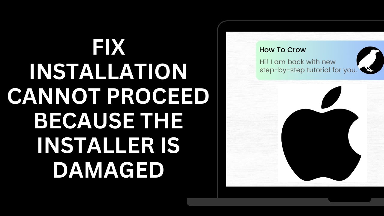 How to Fix Installation cannot proceed because the installer is damaged - YouTube
