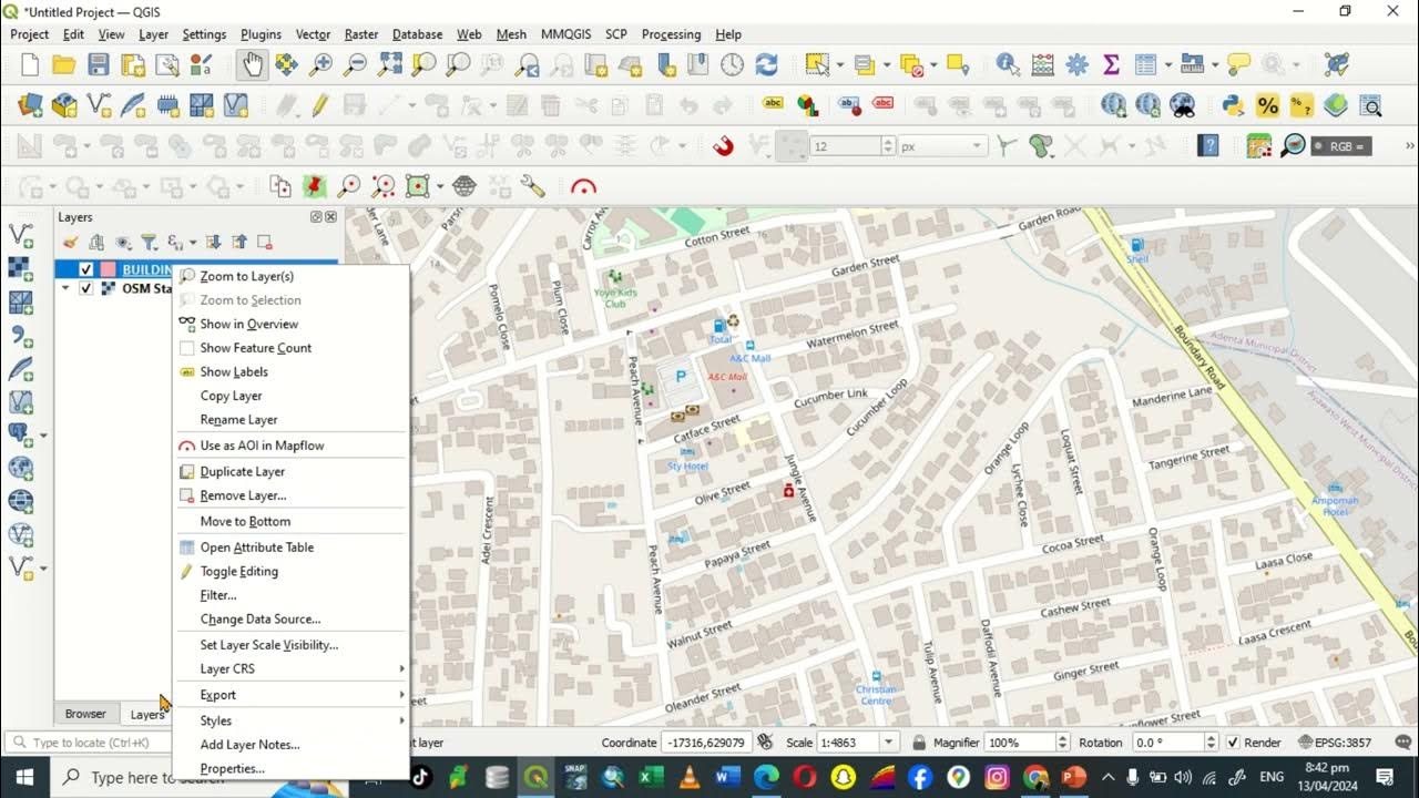 HOW TO EXTRACT BUILDING SHAPEFILE AUTOMATICALLY FROM A RASTER IMAGE ON QGIS USING MAPFLOW PLUGIN ...