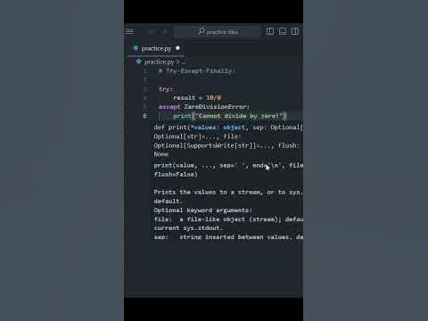 Try Except Finally | #python #learnpython #pythonforbeginners #pythoncode #pythonprogramming ...