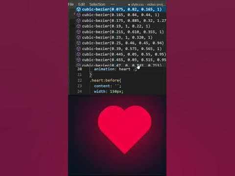 Vibrating Heart Shape using CSS before & after | CSS pulse heart (Short Tutorial) #html #css # ...