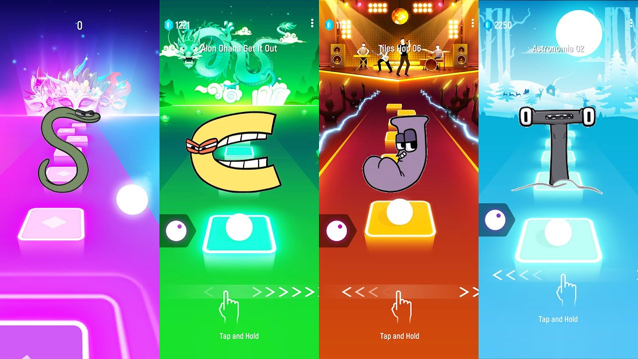Alphabet Lore - Battle of letters S vs C vs J vs T | Tiles Hop EDM Rush ...