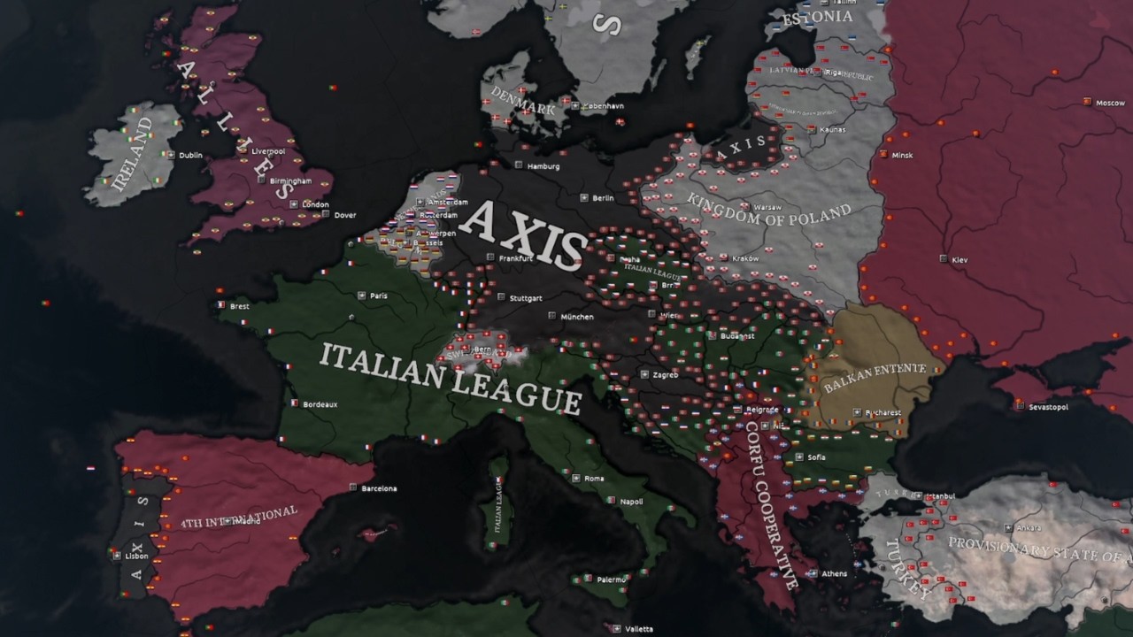 Rise and Fall of the Italian Empire | HOI4 Ahistorical Timelapse - YouTube