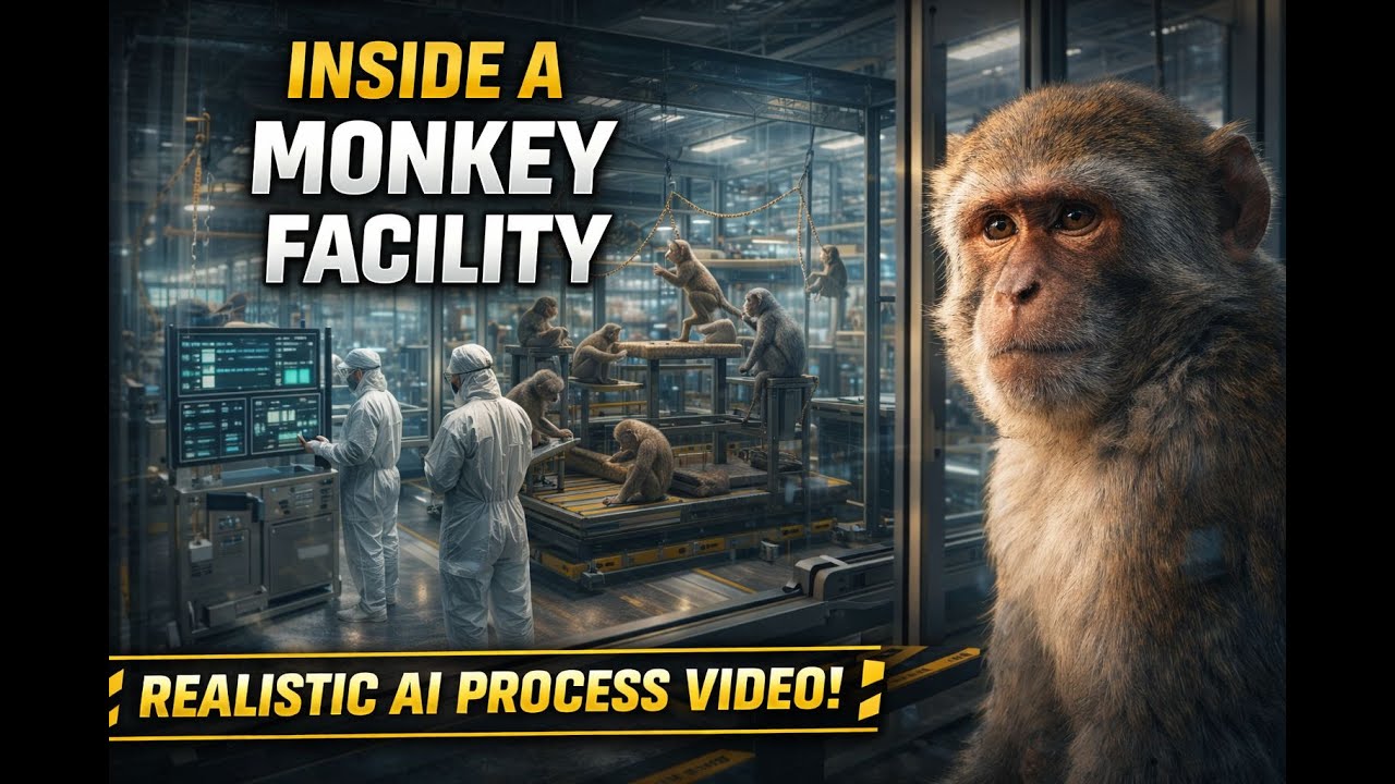 Inside a Modern Monkey Facility | Realistic AI Process Video #ai - YouTube