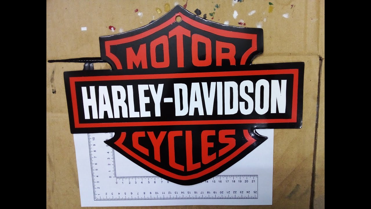 How to make a Harley Davidson decorative sign for your shed or mancave ...