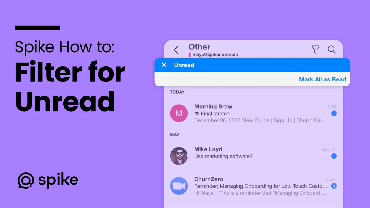 Spike How-to: Filter for Unread - YouTube