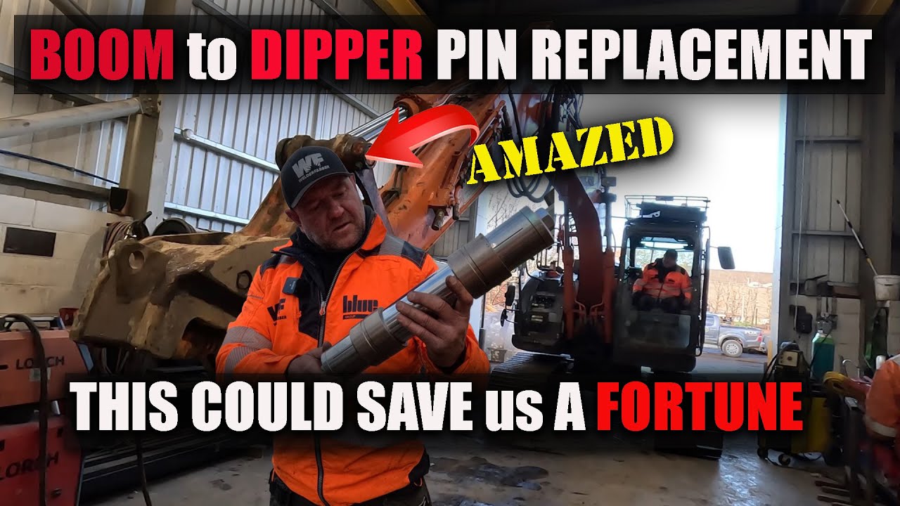 Hitachi ZX135 Boom to Dipper Pin Replaced with an Expander! Episode ...