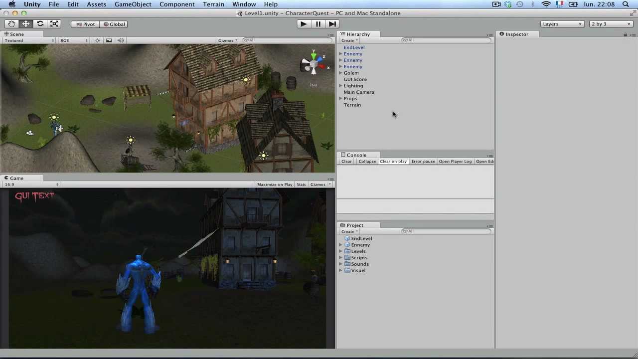 Créer un jeu avec Unity3D RPG Finaliser le jeu (Menu) 12 - YouTube