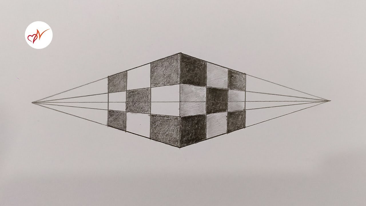 How to draw 3d Rubik's Cube | Easy perspective drawing ideas with ...