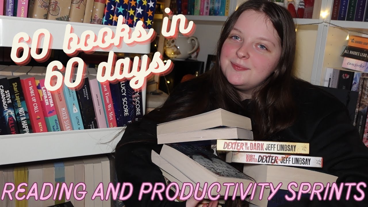 Reading and Productivity Sprints 💌🧸 60 books in 60 days sprints - YouTube
