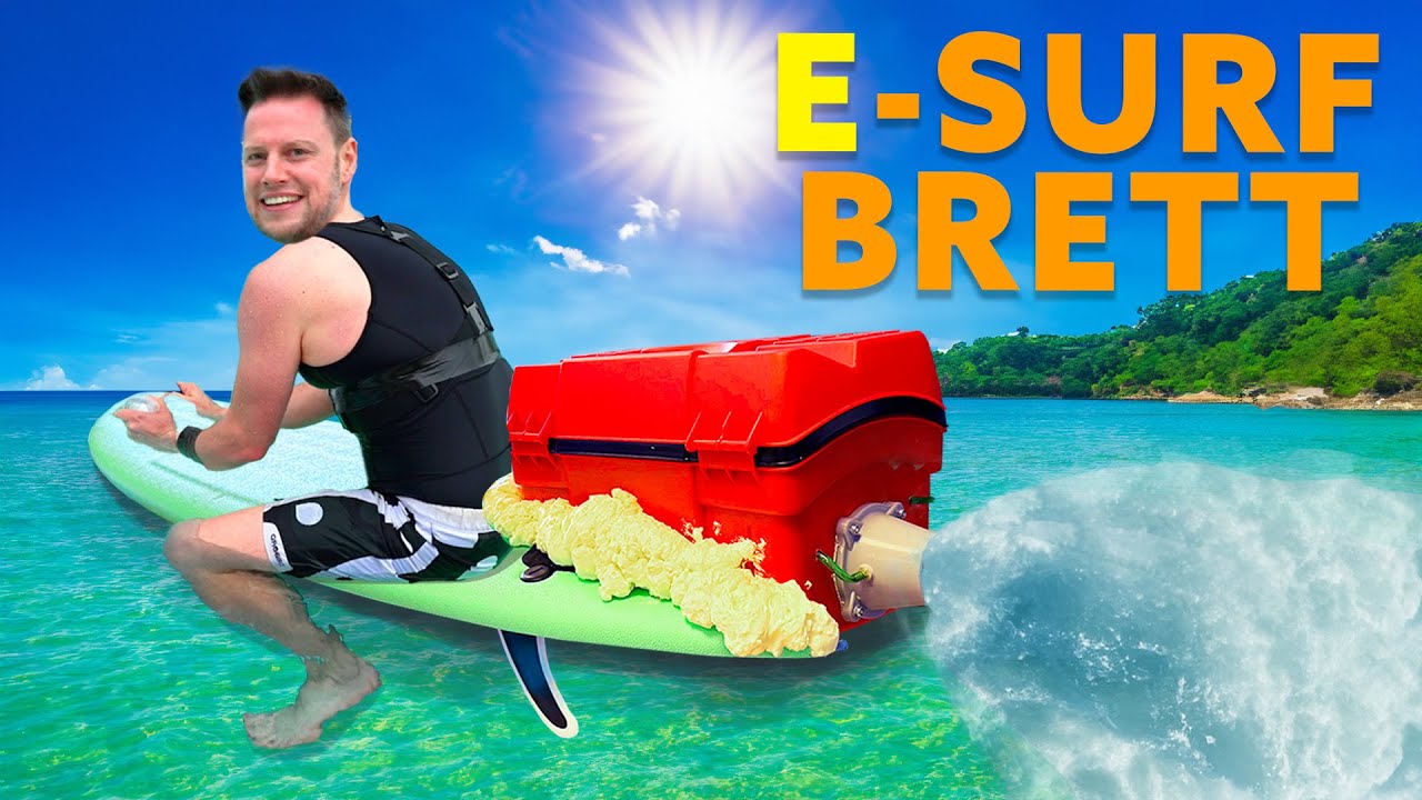 Wir fordern @Tomary mit DIY Turbinen-E-Surfbrett heraus! - YouTube