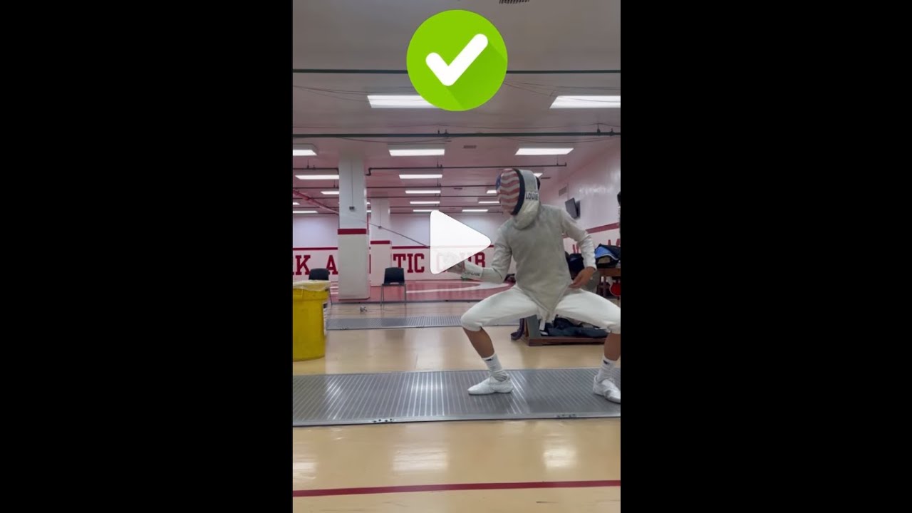 A standard en garde position in foil fencing enables swift and precise ...
