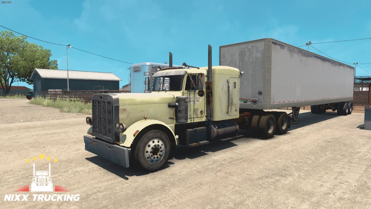 1,000,00 Mile Old Rusty Peterbilt 359 w/ Cummins Big Cam- Hauling Grain ...
