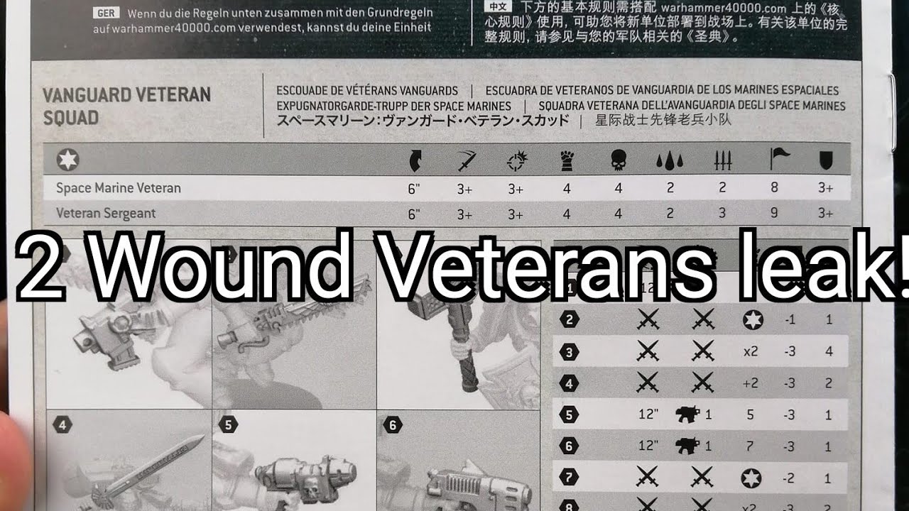 9th edition 40K - 2 wound Veterans Leak! - YouTube