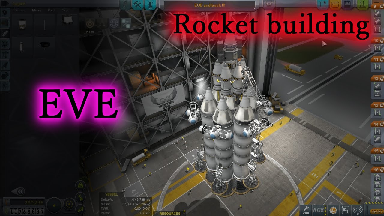 KSP 1.0.4 - EVE rocket building - YouTube