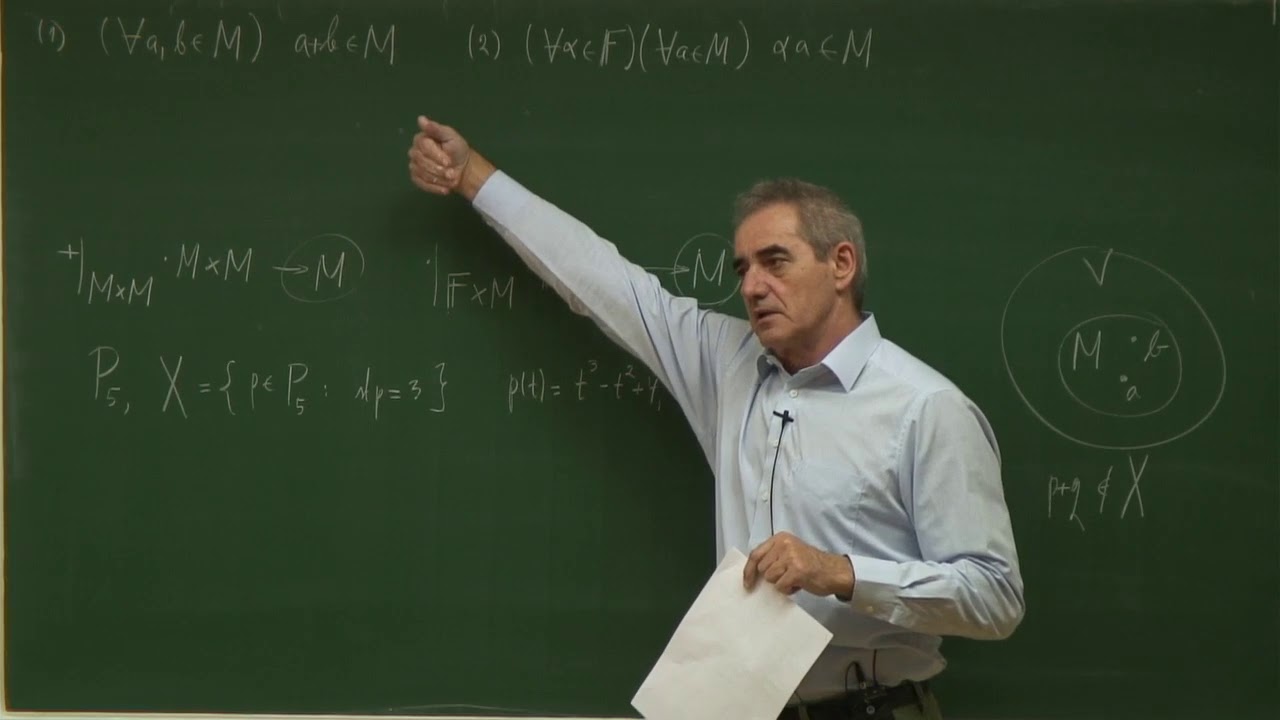 Linearna algebra 1 Potprostor 1 dio - YouTube