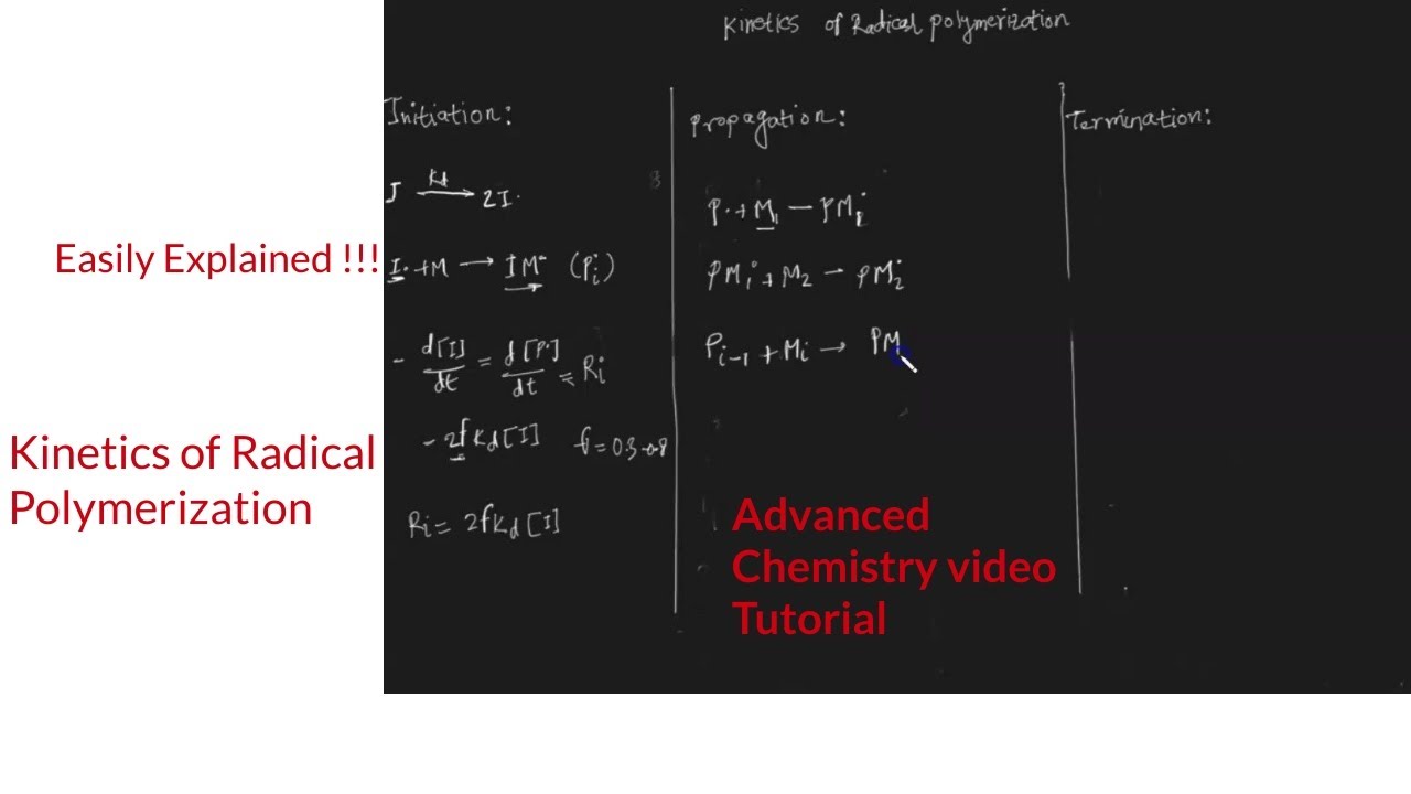 Kinetics of Addition polymerization (Free Radical Polymerization) - Advanced Chemistry Tutorial ...