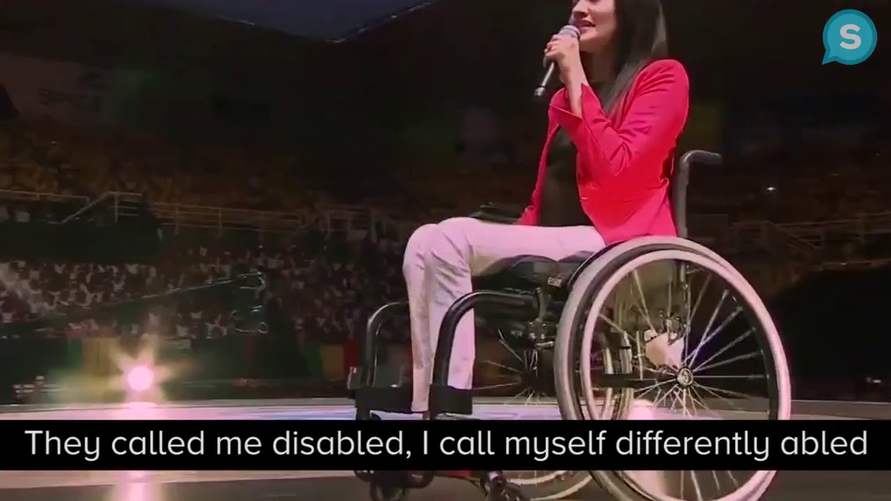 A handicapped woman motivational speech. - YouTube