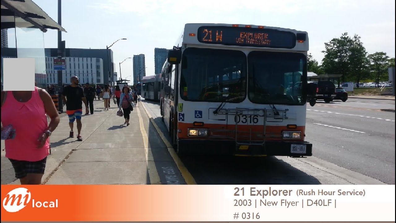 Miway | 2003 New Flyer D40LF # 0316 | Bus Ride on RTE 21 E Explorer ...