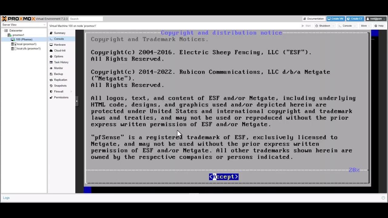 Como instalar y configurar pfsense en Proxmox - YouTube