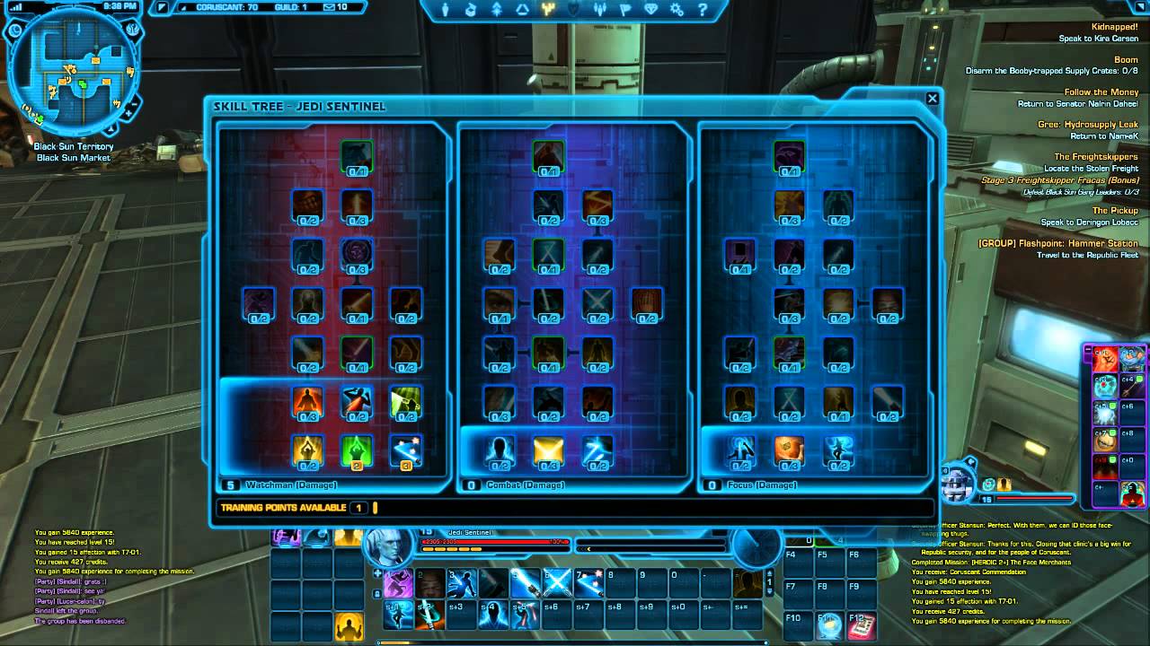 SWTOR Levelling: Jedi Knight Sentinel - 2 / 9 - YouTube