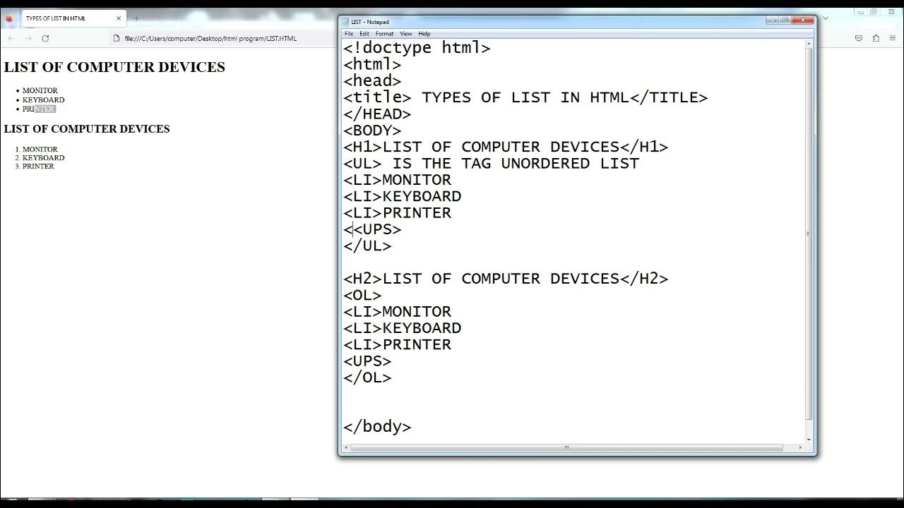 HOW MANY TYPES OF LIST IN #html5 - YouTube