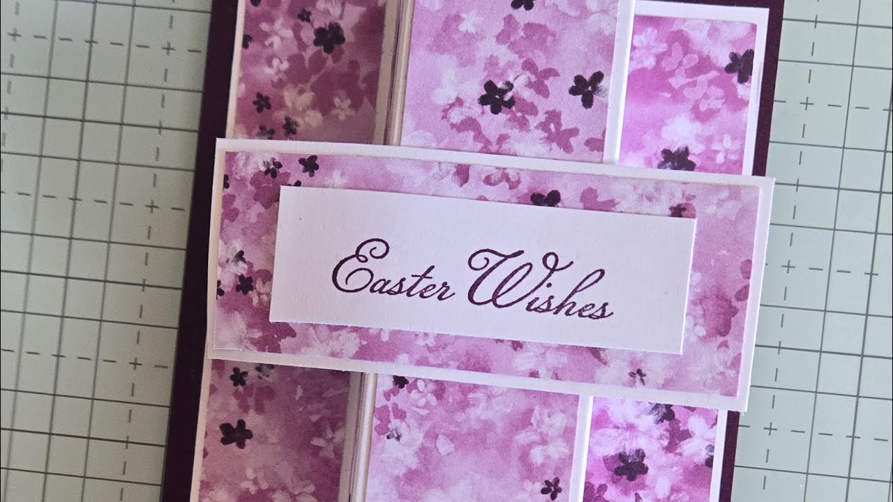 Quick and easy Easter fun fold card. Includes all measurements! - YouTube