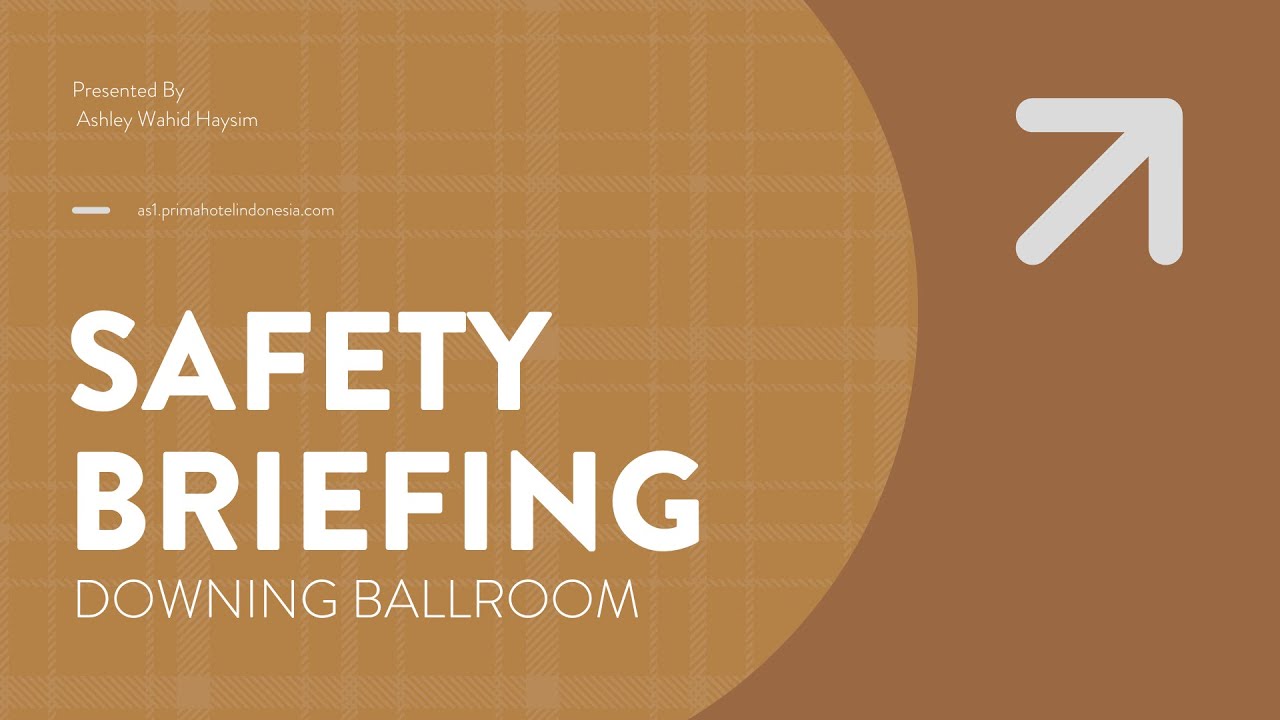 Ashley Wahid Hasyim - Safety Briefing (Downing Ballroom) - YouTube