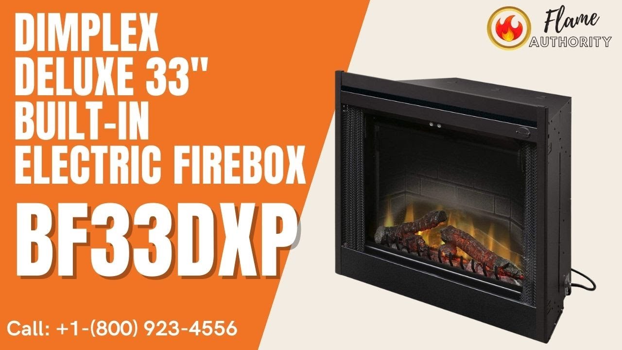Dimplex Deluxe 33" Built-In Electric Firebox BF33DXP - YouTube
