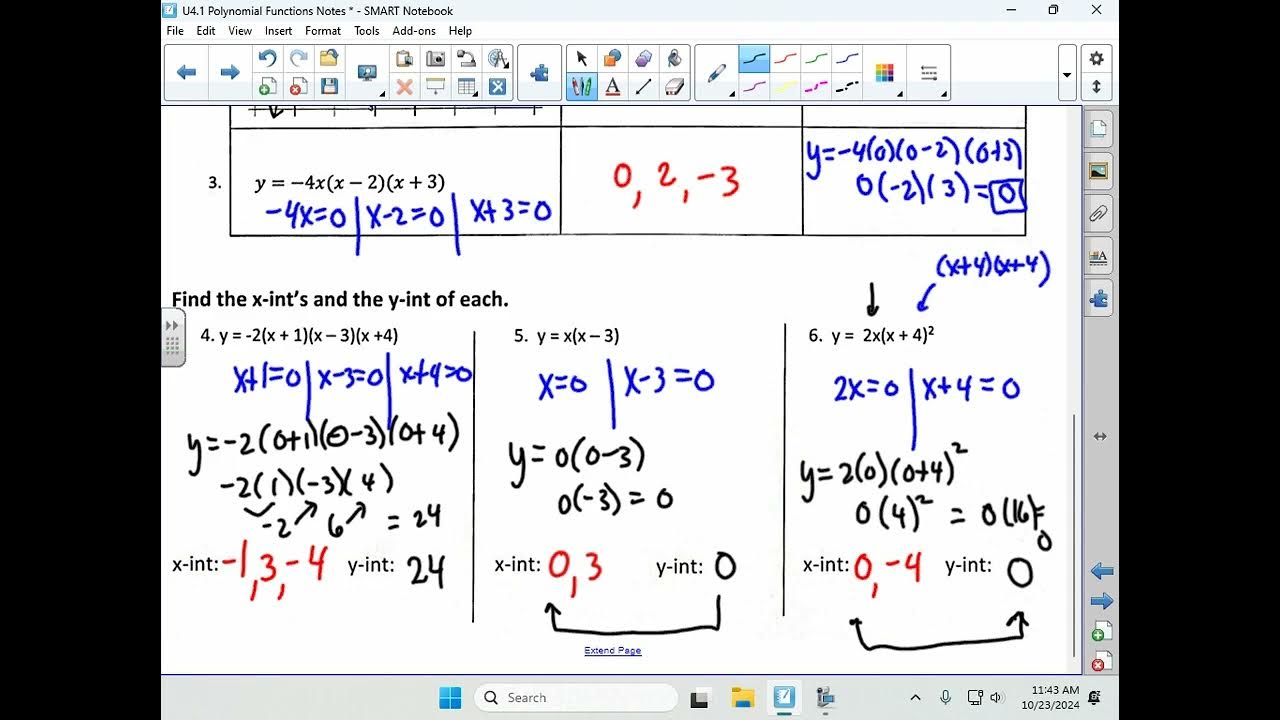 U4 1 Polynomial Functions Notes - YouTube