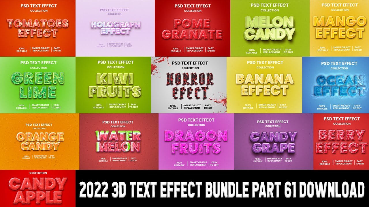 36+ 3D Text Effect Photoshop Tutorial Part 61 - YouTube