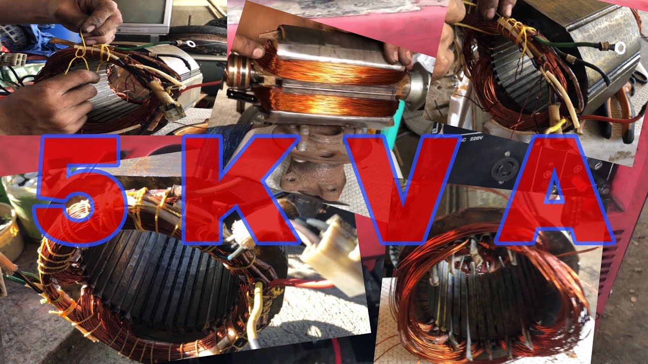 5Kva generator stator and rotor rewind part1 #manoybeeperrepair - YouTube