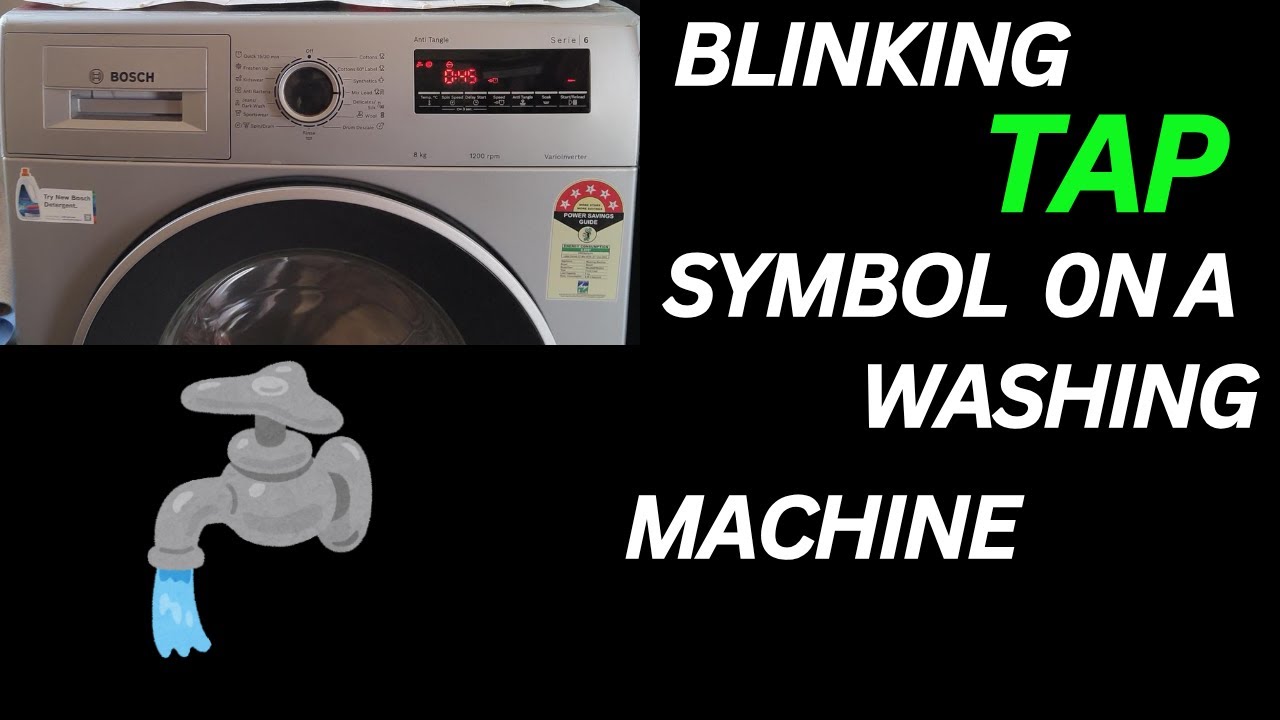 "Fixing Tap Symbol on Washing Machine | Water Inlet Problem Explained ...