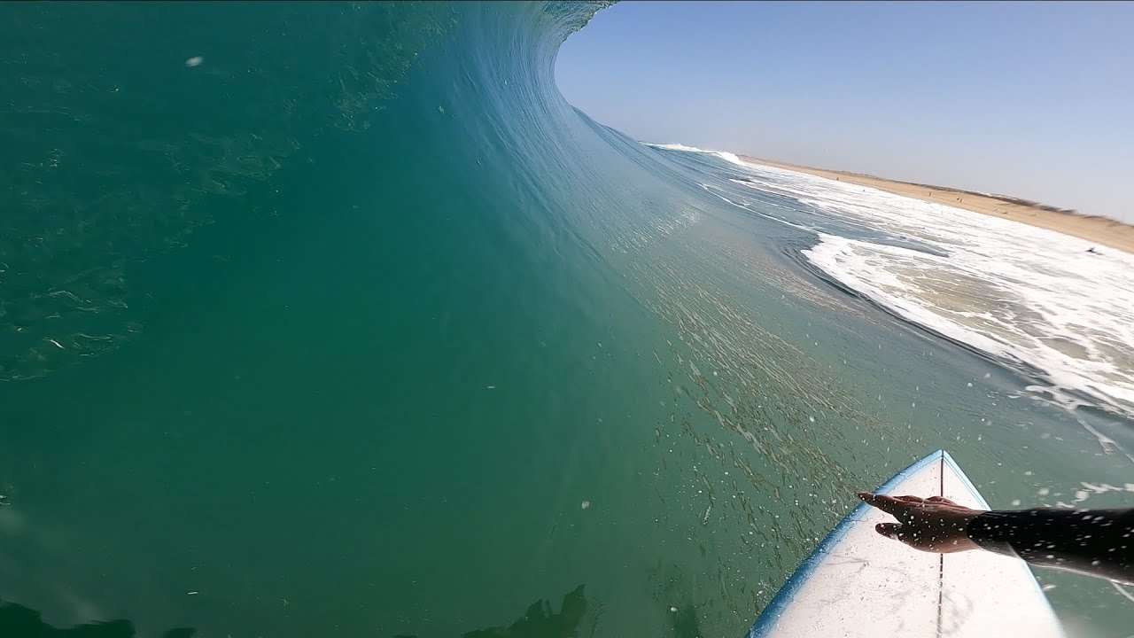 RAW SURF POV - ROUND BARRELS ON DRY SAND AND GLASSY WAVES - YouTube
