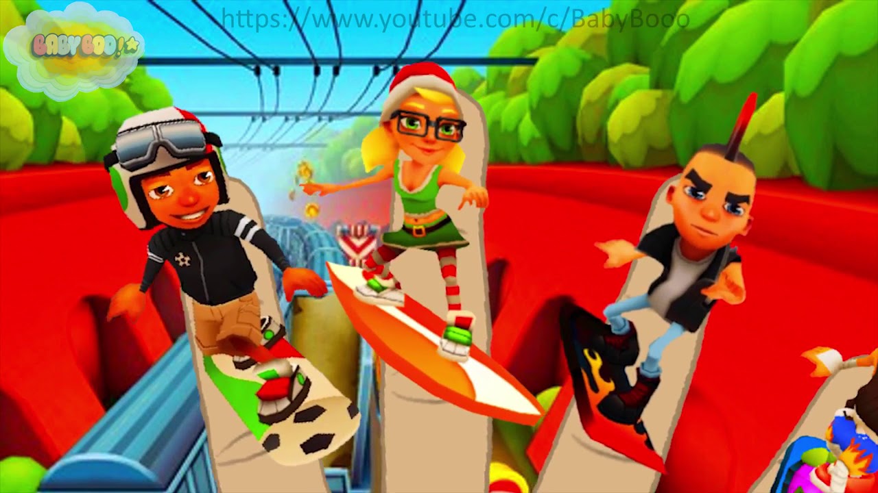 SUBWAY SURFERS Finger Family Nursery Rhymes - YouTube