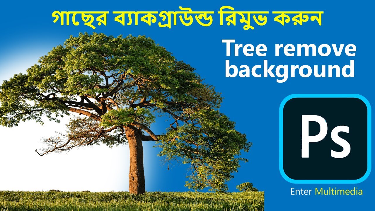 How To Remove Tree Background From Photos In Photoshop CC - YouTube