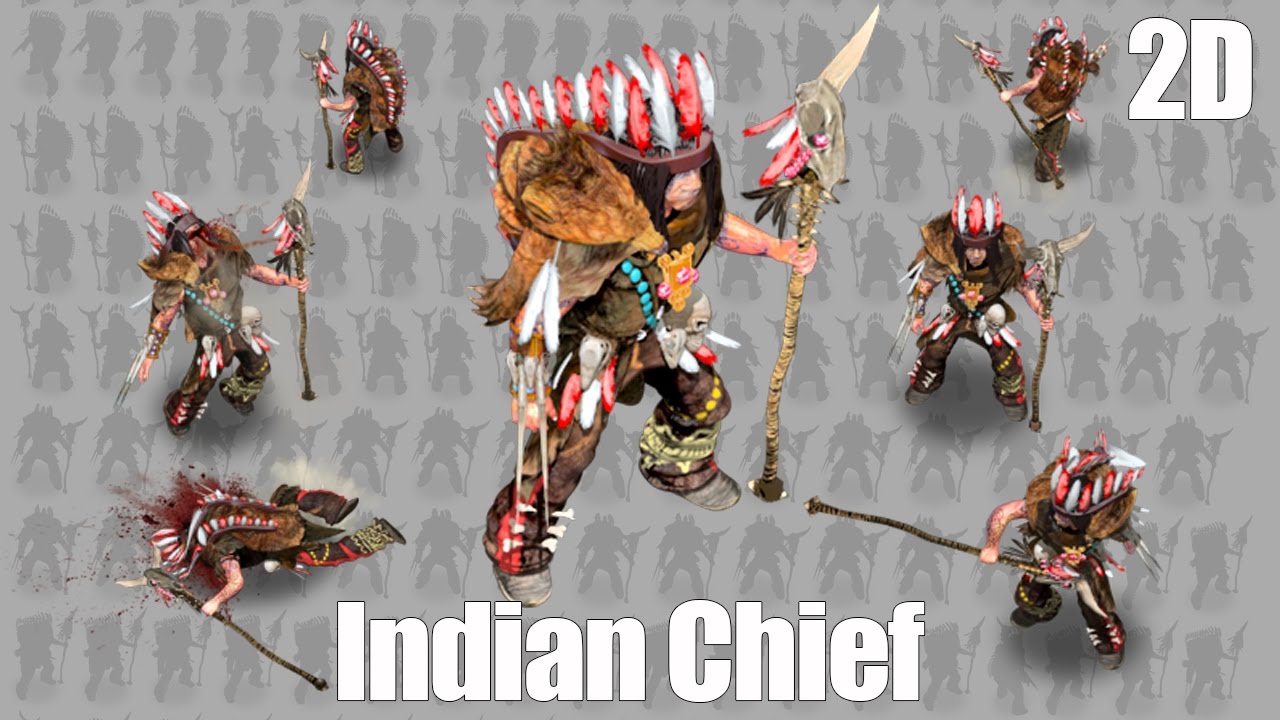 Indian Chief Animated Character - YouTube