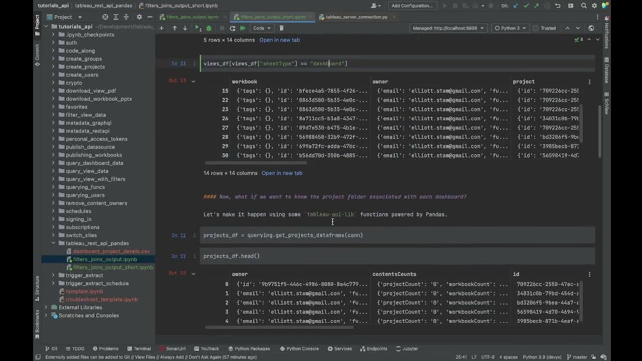 Making the most of Tableau's REST API with Python and Pandas - YouTube