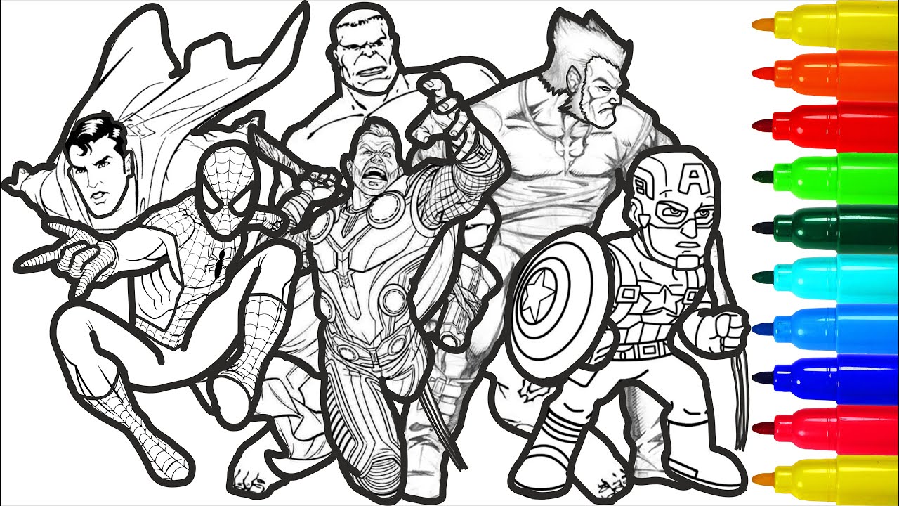 Marvel rage Coloring Pages - YouTube