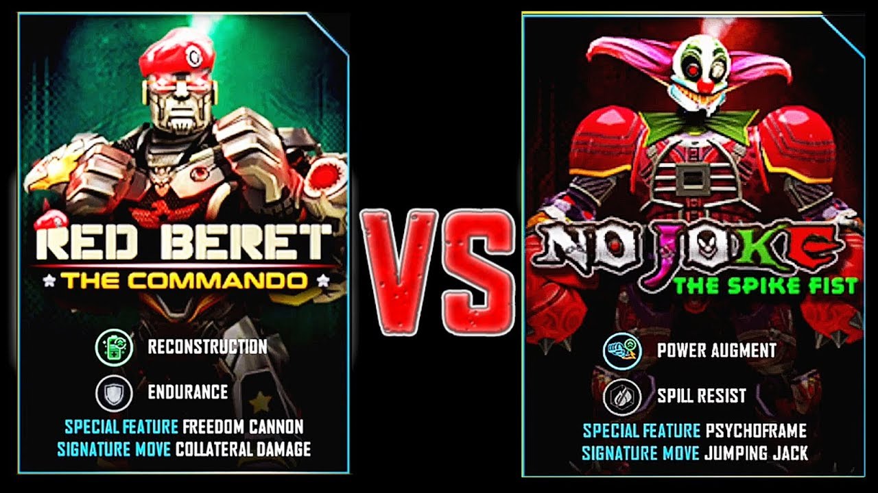 REAL STEEL WRB RED BERET VS Touchdown New Robots UPDATE (Живая Сталь ...