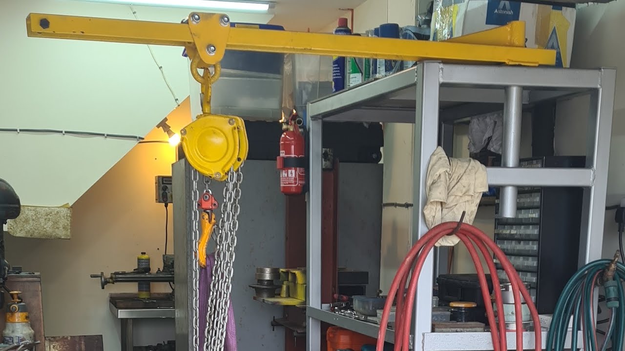 How to build a workshop crane - Part 2 - YouTube