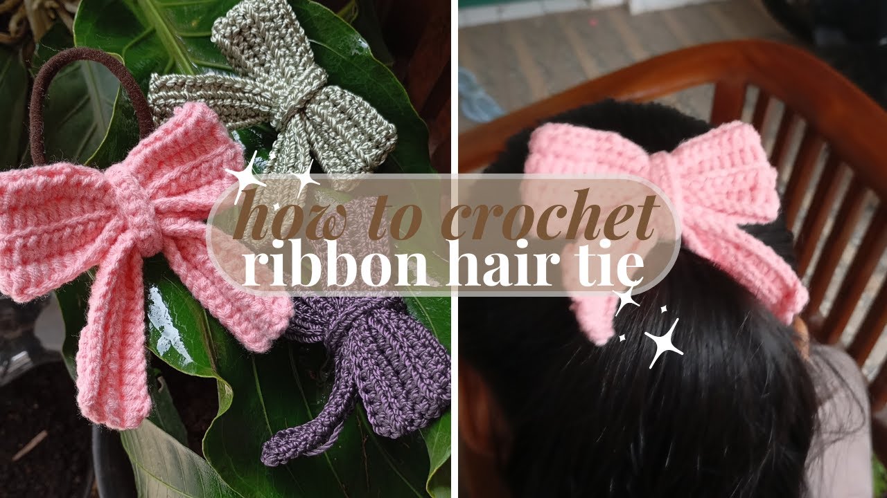 IKAT RAMBUT PITA RAJUT || RIBBON HAIR TIE || RIBBON ACCESSORIES - YouTube