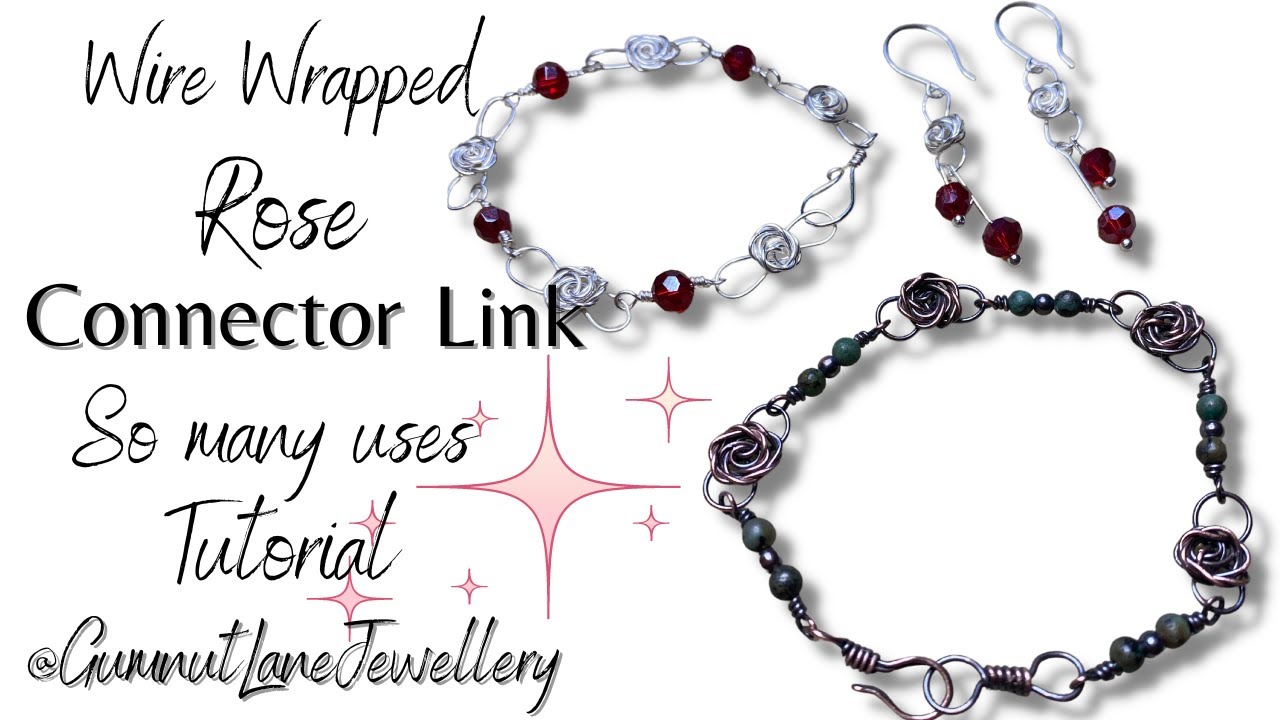 How To Make A Stylish Rose Flower Connector Link | Earring Project ...