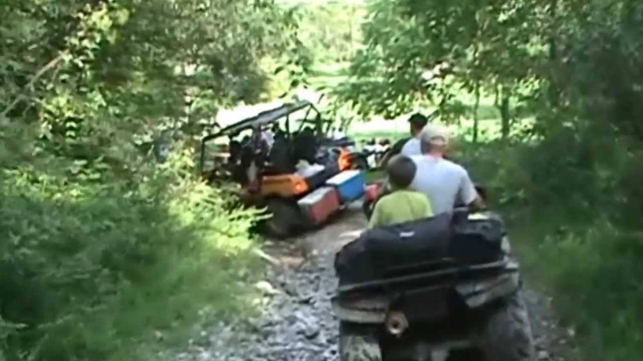 ATV Trail Ride to Fish Pond Lake.. - YouTube