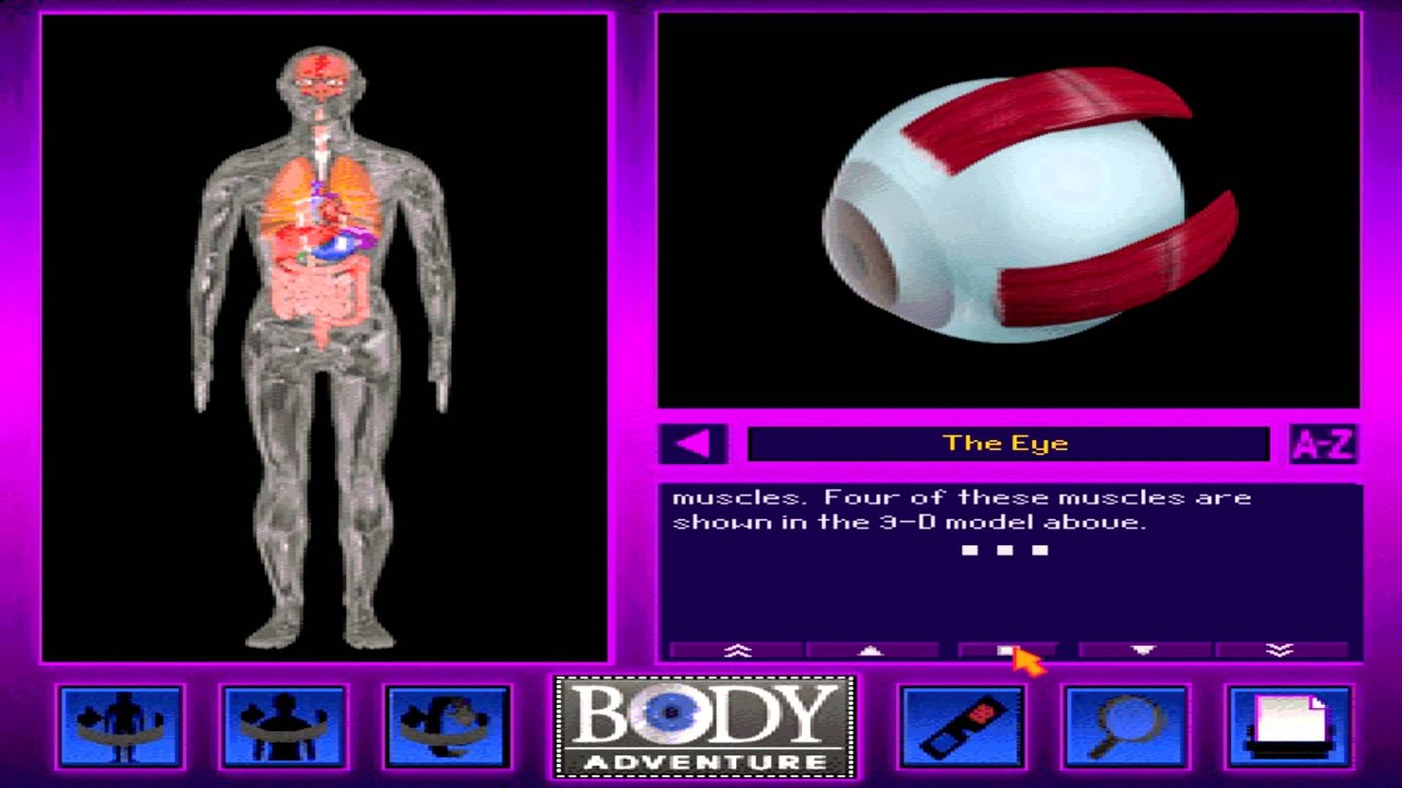 The Eye (HD) from 3-D Body Adventure MS-DOS/Packard Bell Version - YouTube