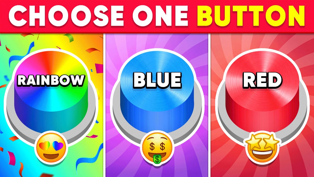 Choose One Button! Rainbow, Blue or Red Edition 🌈💙 ️ Quiz Shiba - YouTube