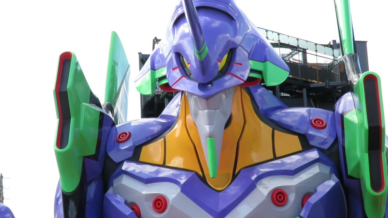 Eva 01 gigante en kyoto, la nueva atracción de el estudio toei - YouTube